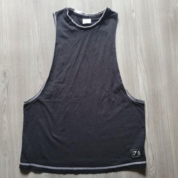Gymshark | Shirts | Gymshark Mens Black Sleeveless Drop Armhole Tank ...